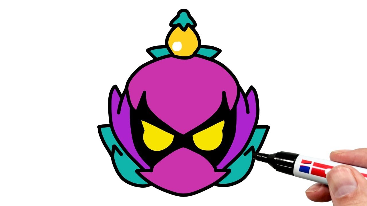 How to Draw Lily (Pin) From Brawl Stars - YouTube