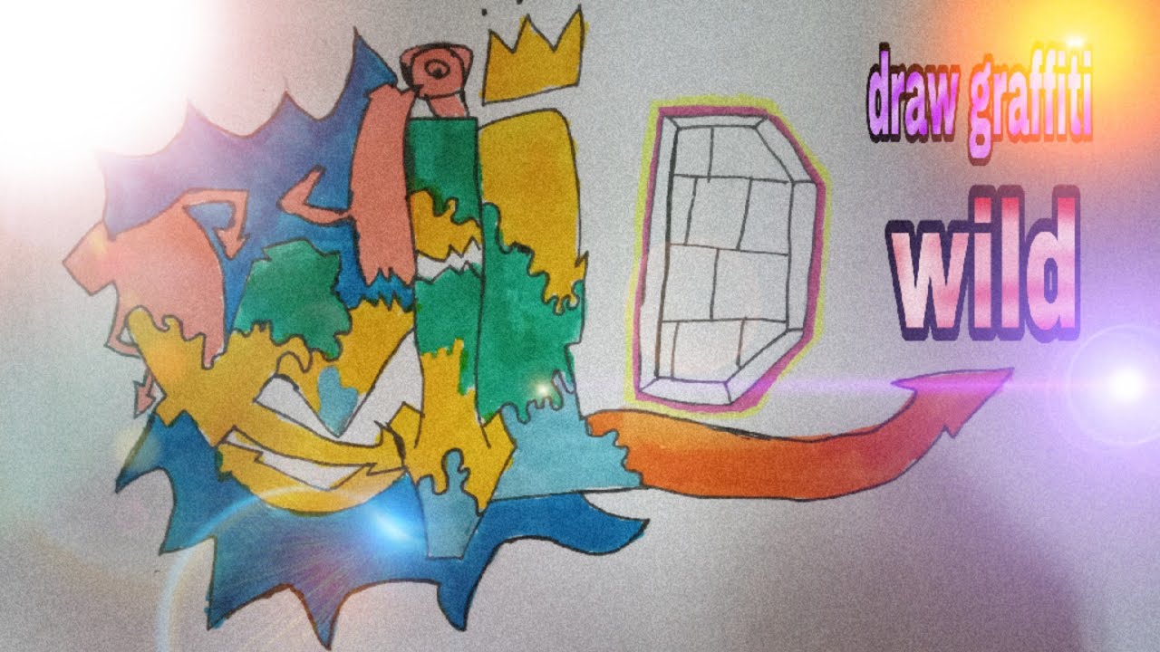 easy graffiti drawing draw the word wild graffiti🥶 #graffiti #graffitiart #graff - YouTube