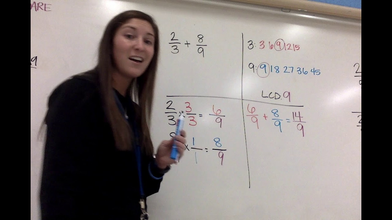 Adding and Subtracting Fractions 4 Square - YouTube