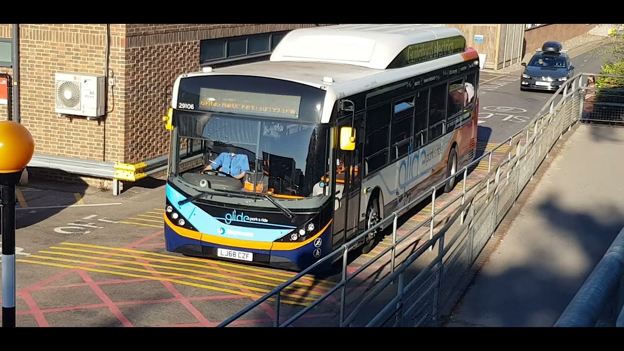 Here is the stagecoach bus 29106 on the number 1 in Guildford Hospital ...