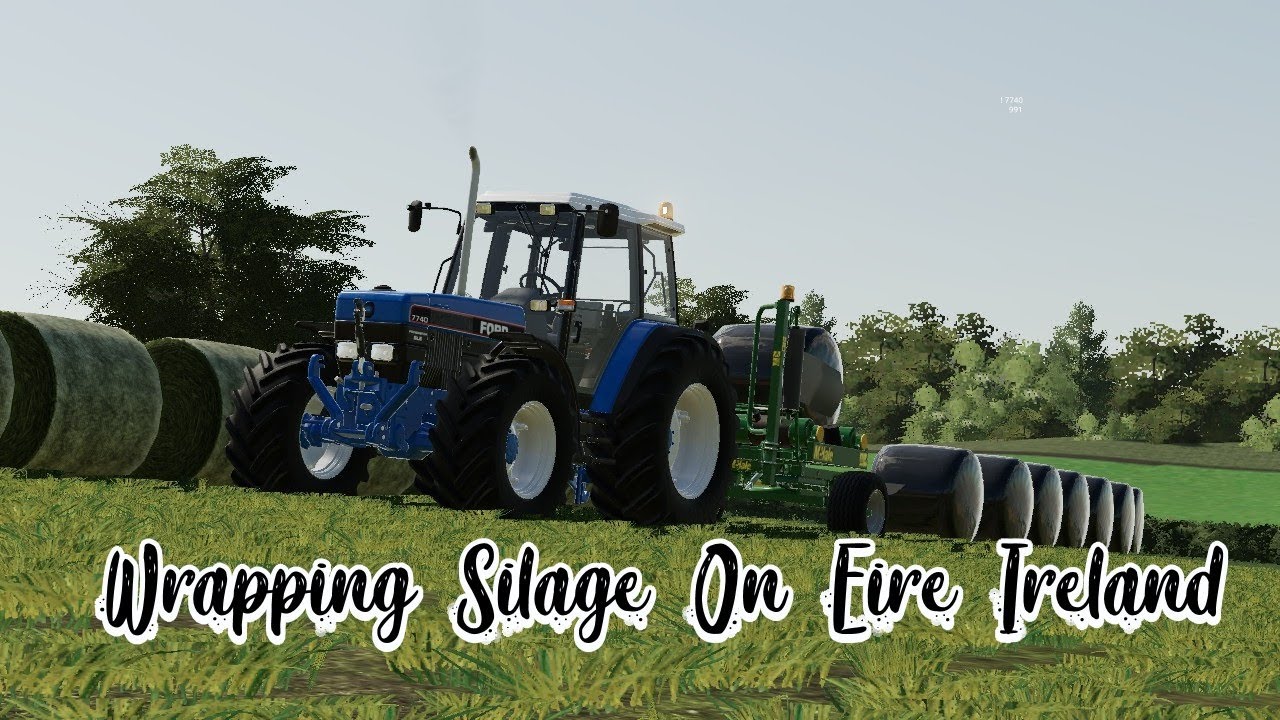 FS19 Wrapping Silage On Eire Ireland - YouTube