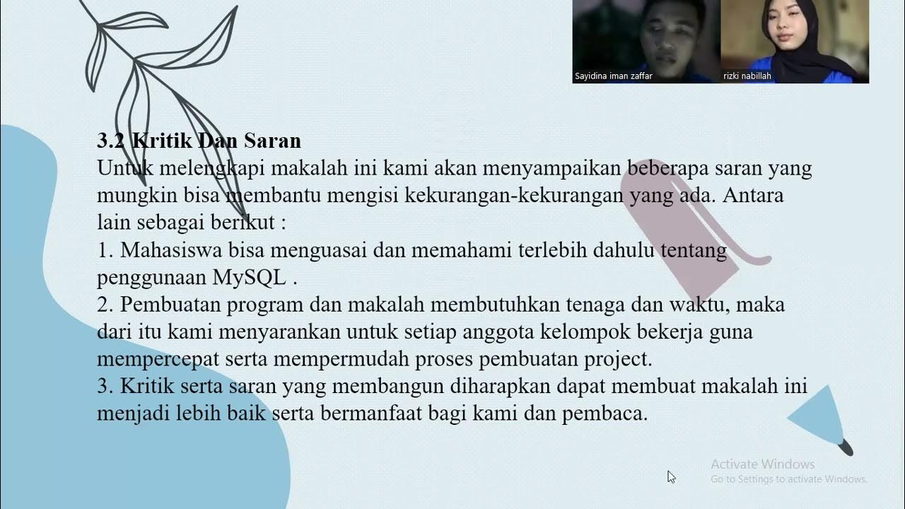 TUGAS AKHIR APLIKASI BASIS DATA SEMESTER 2 UBSI - YouTube