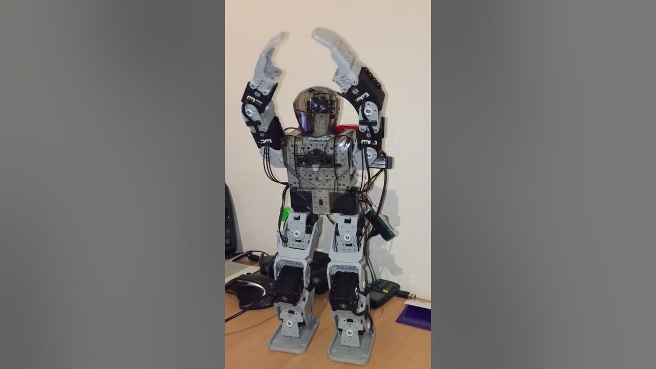 Humanoid raspberry Pi robot based on Java - YouTube