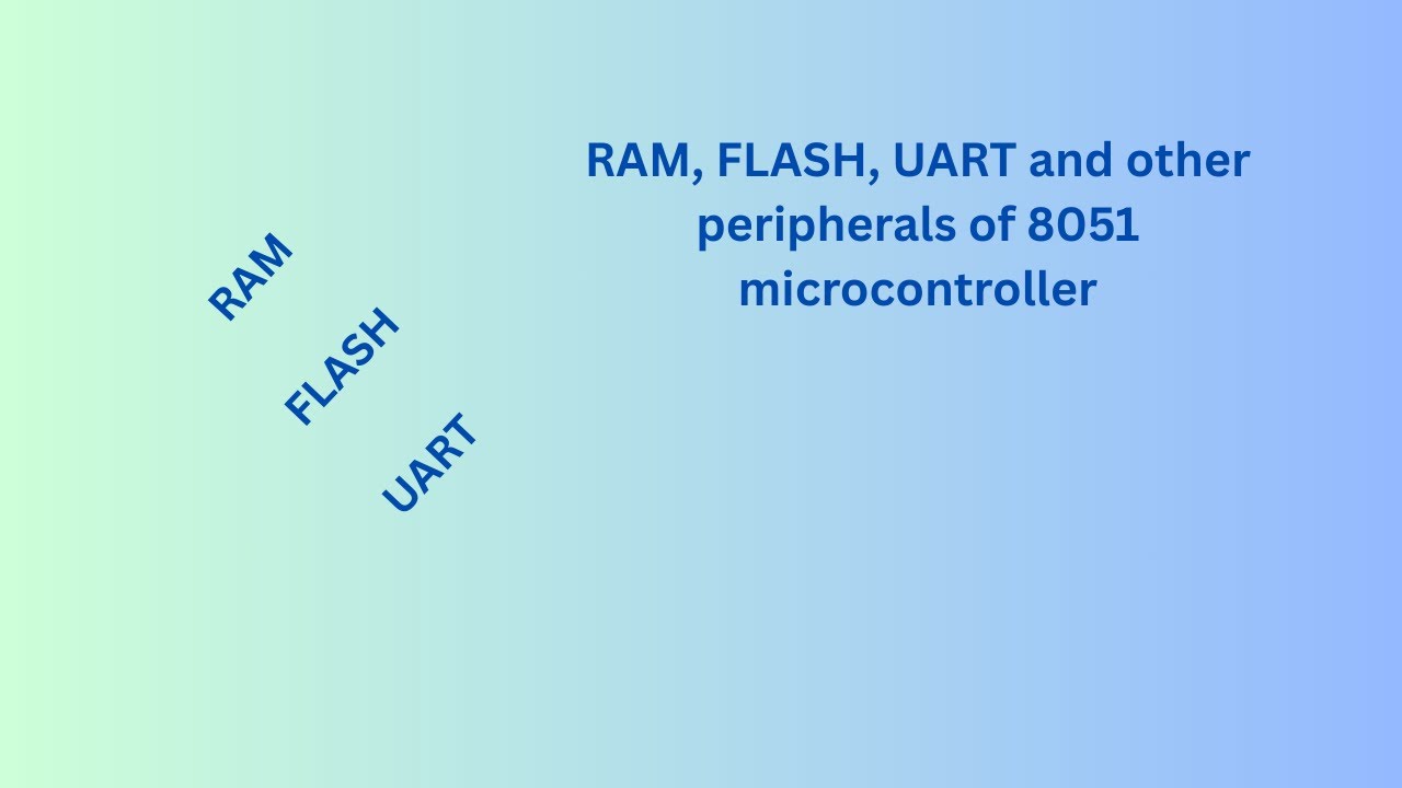 RAM, FLASH, UART and other peripherals of 8051 microcontroller - YouTube