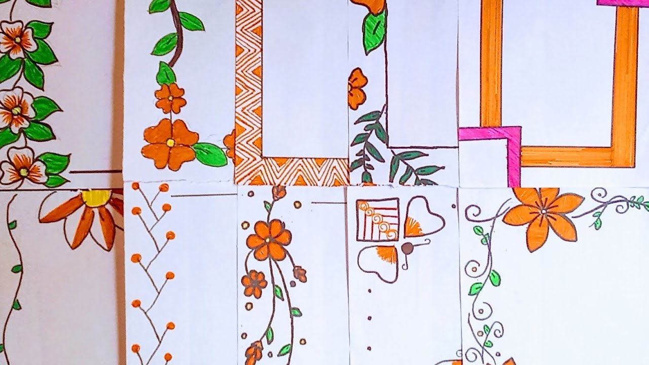Orange Border Design Project Ideas - YouTube