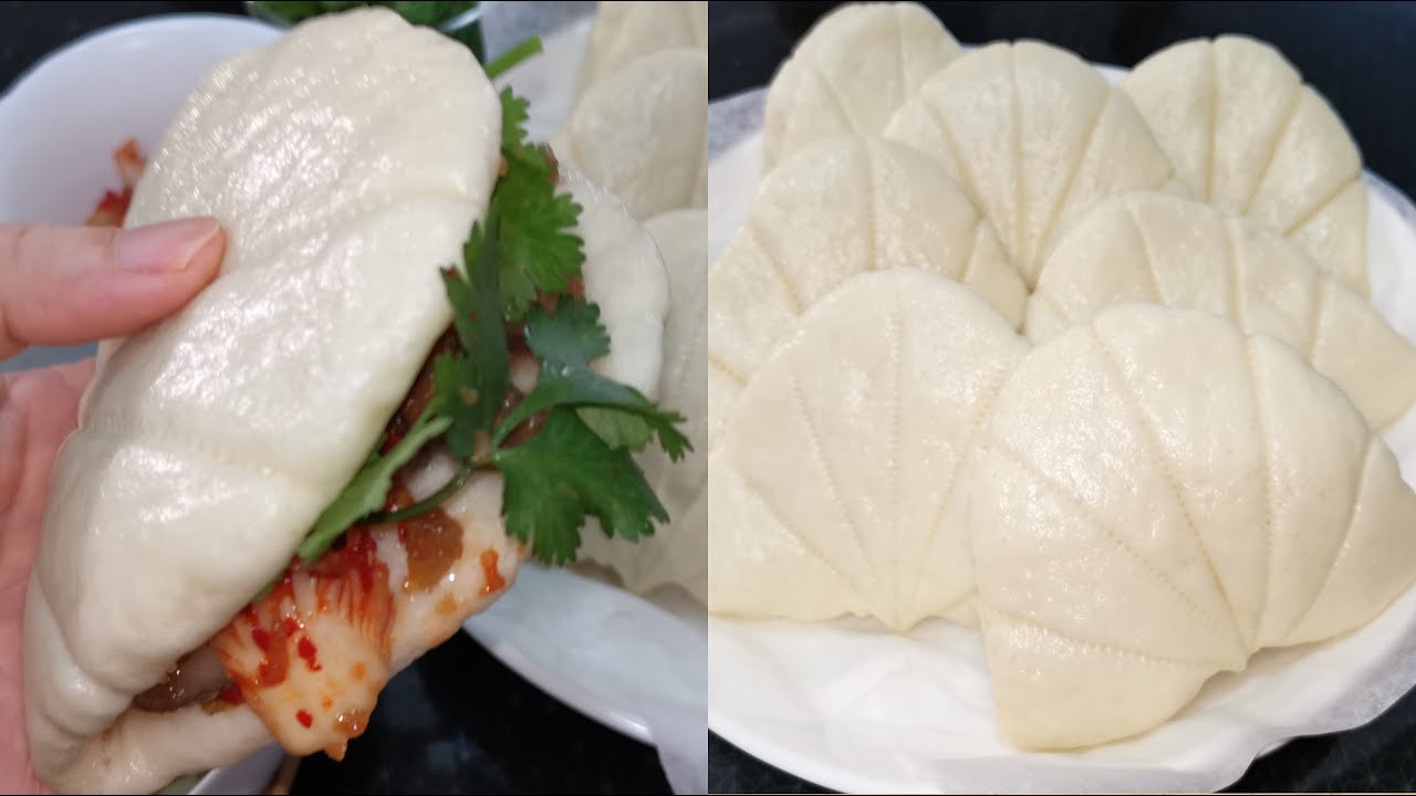 ໃບບົວຊາລາເປົາຈີນ/How to make Lotus leaf buns - YouTube