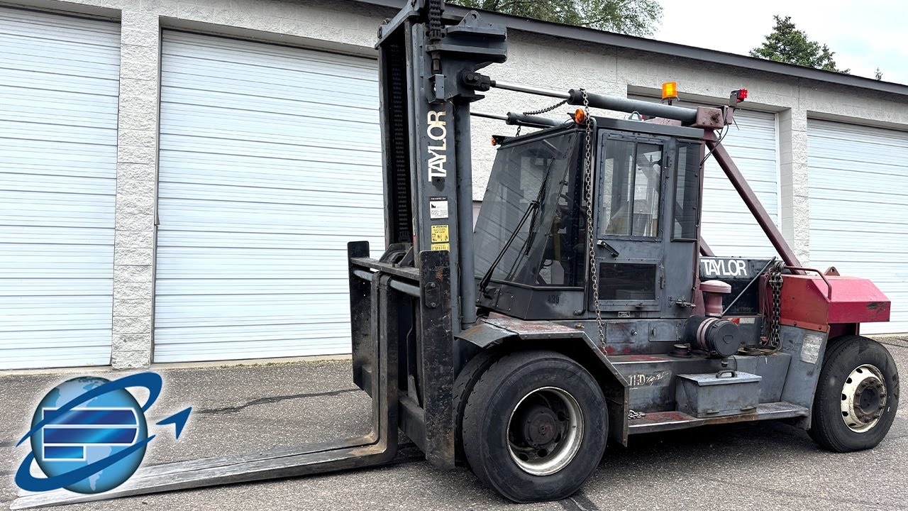 Taylor BIG RED 30,000 lb. Diesel Forklift | Online Auction - YouTube