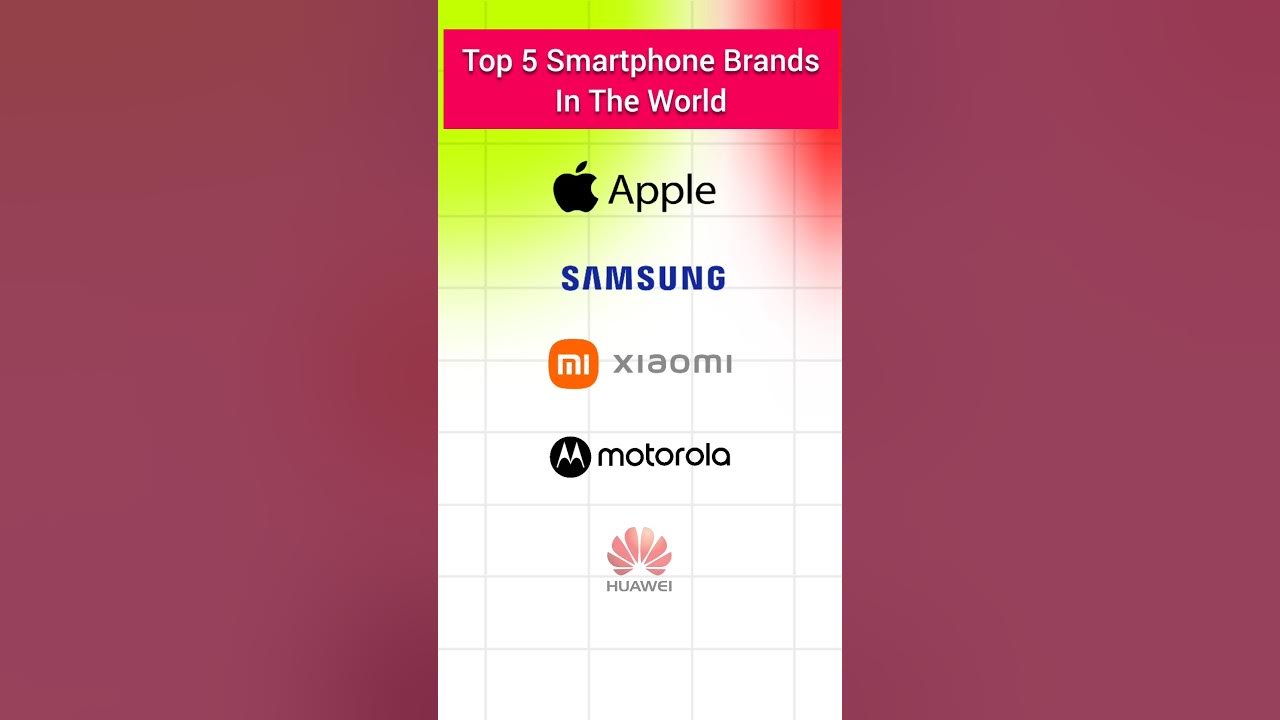 Top 5 Smartphone Brands in The World #smartphone #samsung #apple #xiaomi #huawei #motorola - YouTube