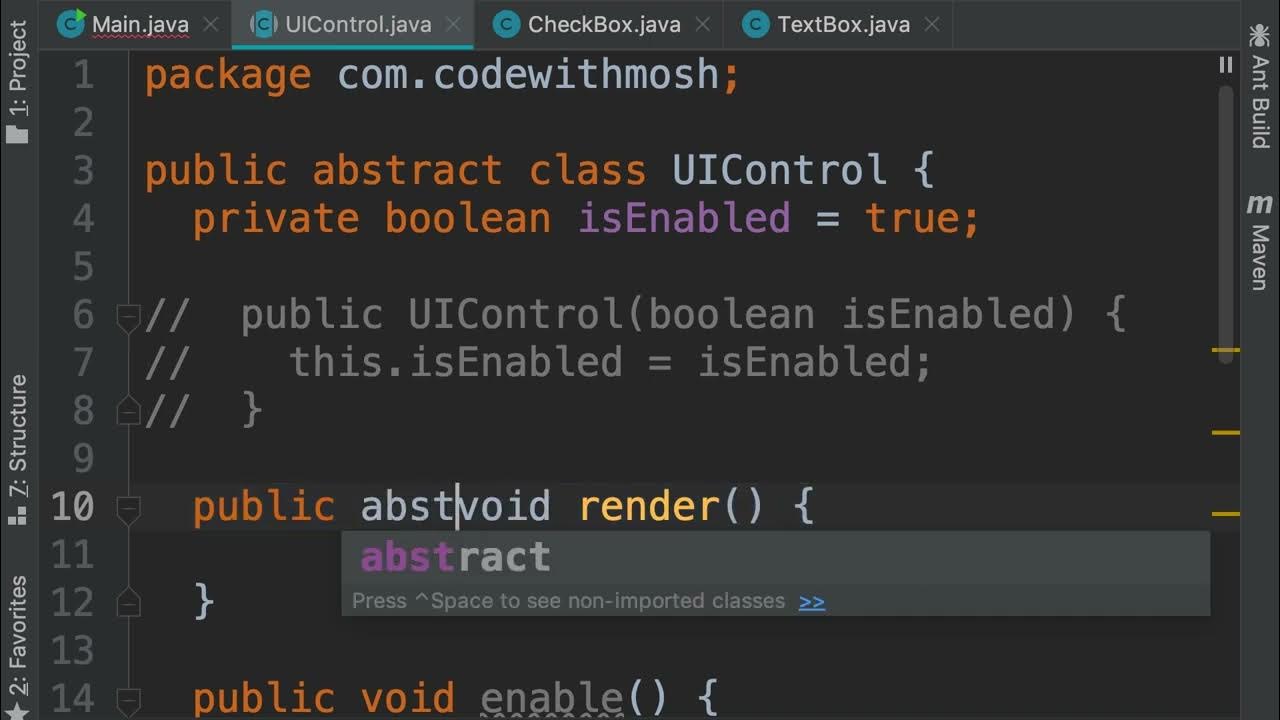 99 Abstract Classes and Methods - YouTube