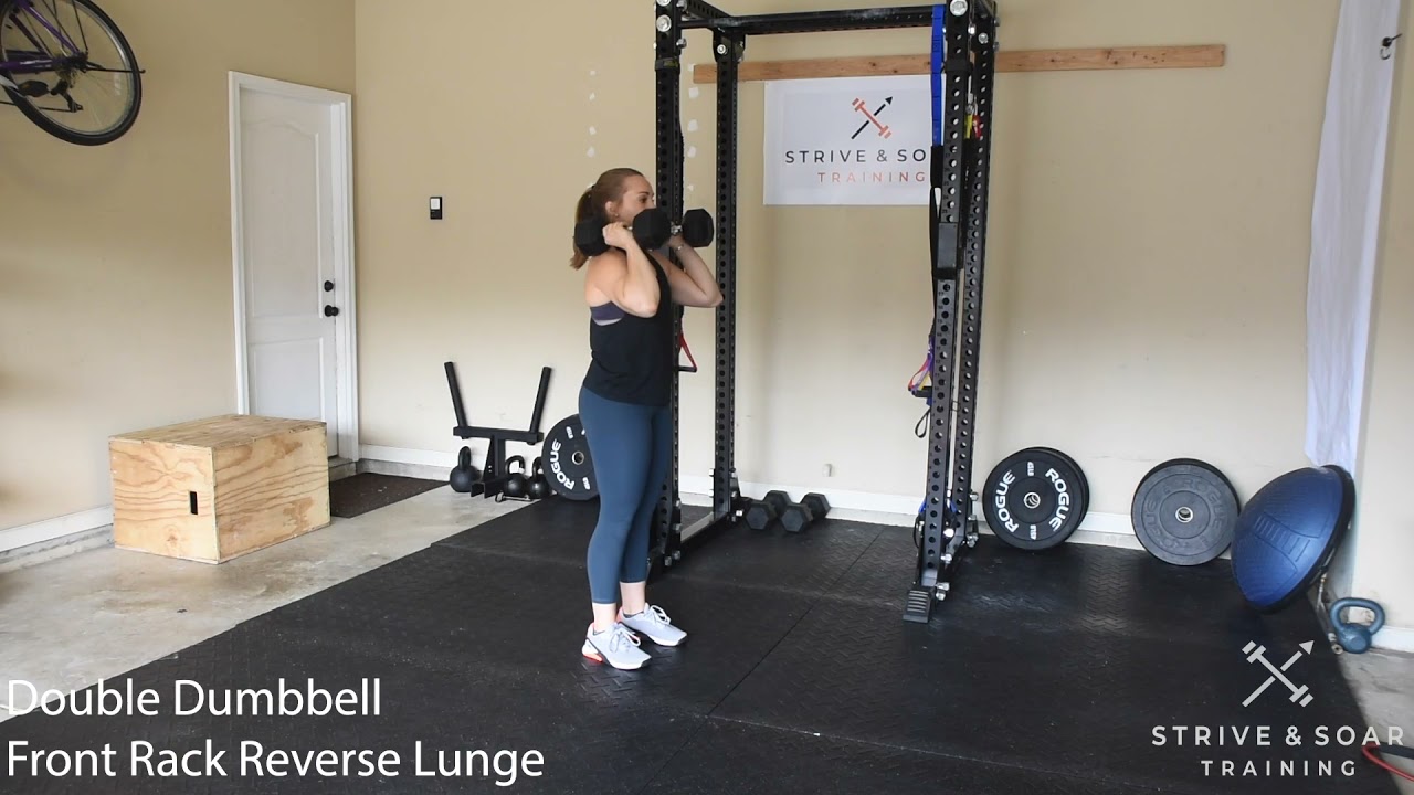 Double Dumbbell Front Rack Reverse Lunge - YouTube