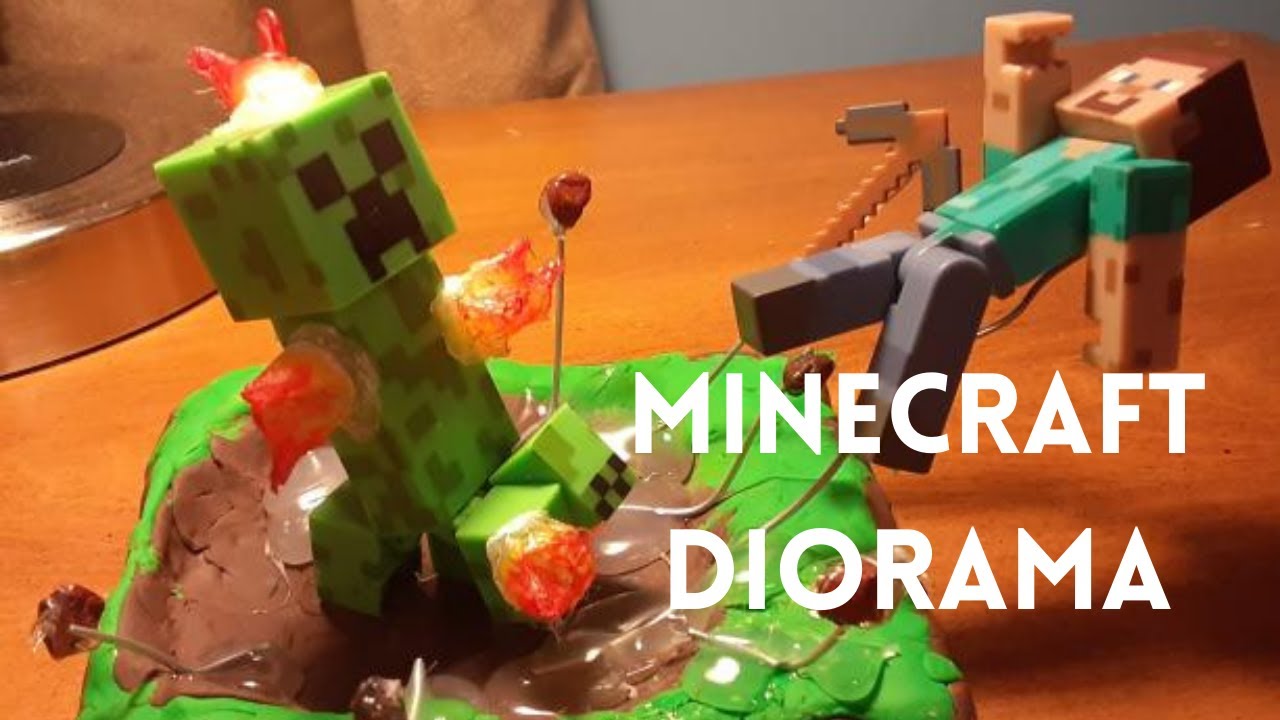 I made a MINECRAFT DIORAMA! - YouTube