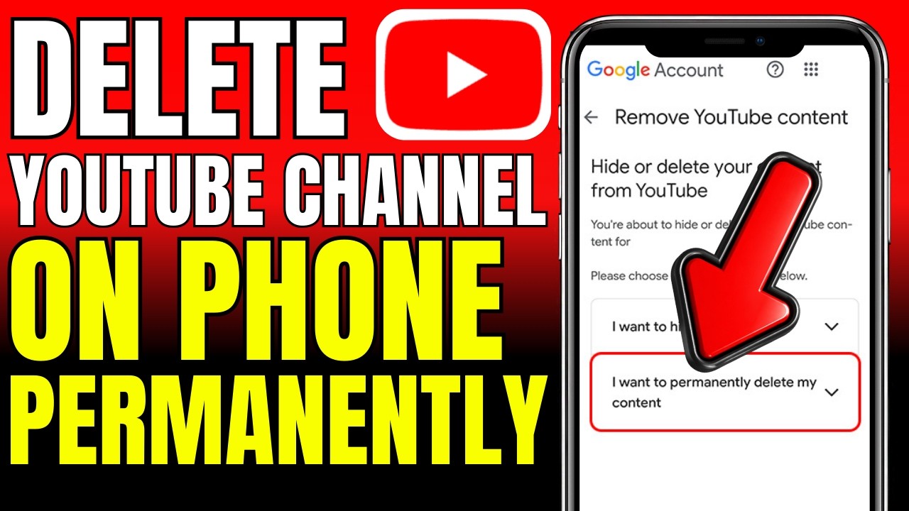 How To Delete YouTube Channel On Phone Permanently (2026) - YouTube