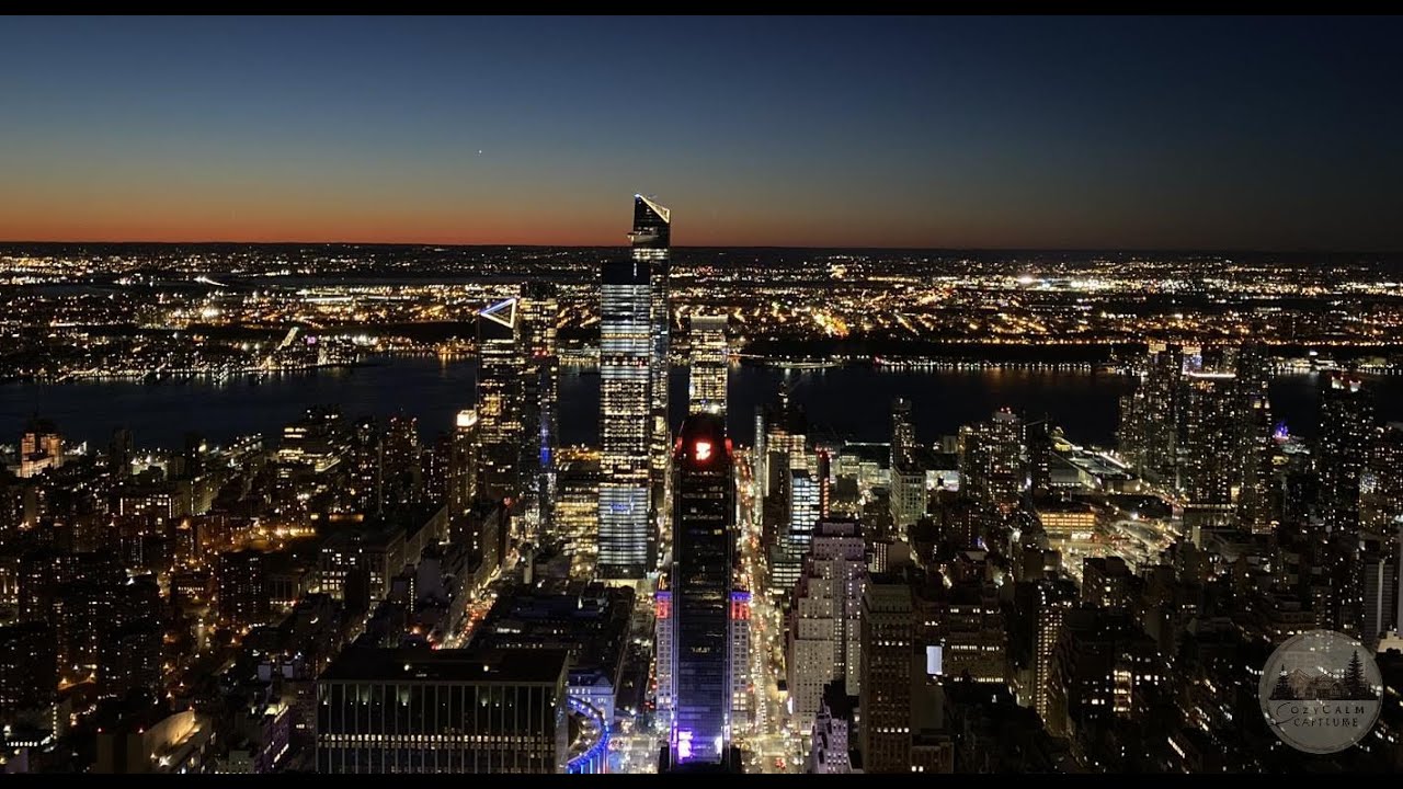 1hour-ASMR | NYの夜景と共にくつろぐ時間 Time to relax and enjoy the night view of ...