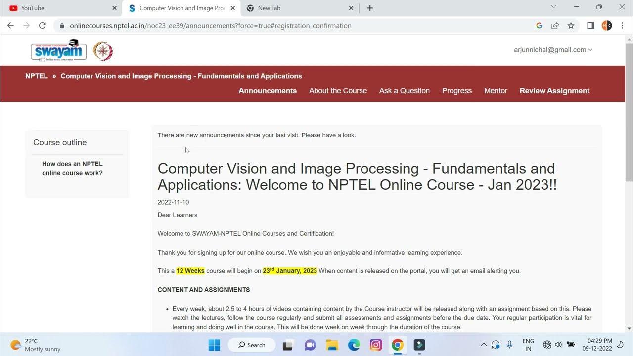 Swayam Nptel Course Enrollment Procedure Youtube
