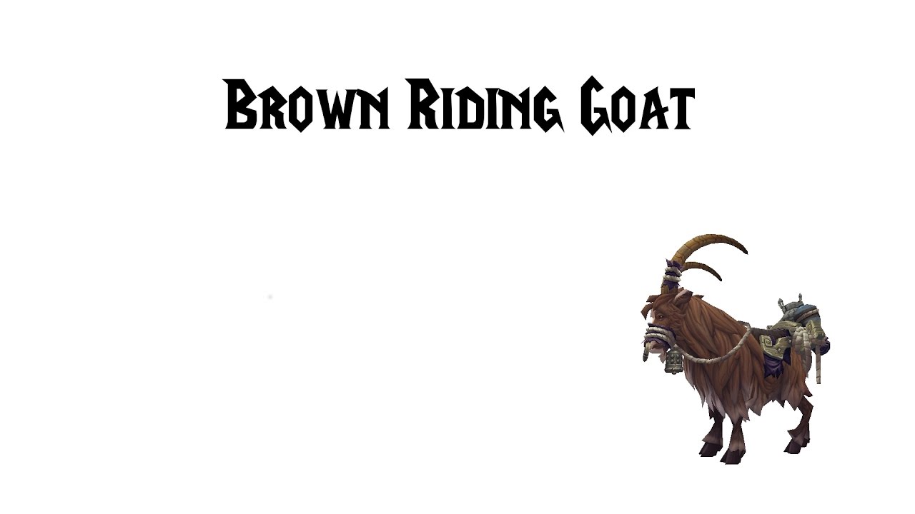 [ZT] Brown Riding Goat - World of Warcraft Mount - YouTube