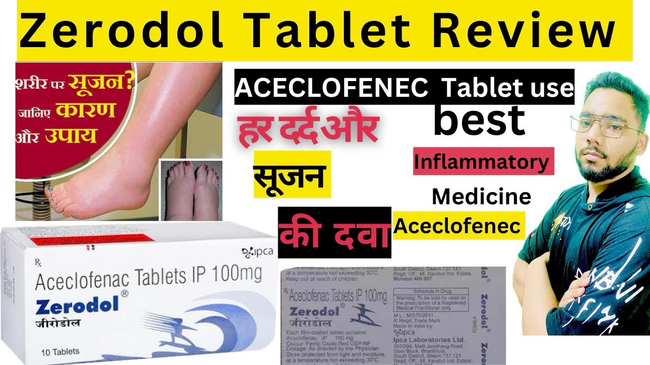 Aceclofenac tablets | Zerodol tablet 💊 | Aceclofenac 100 mg tablet uses ...