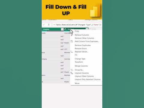 Power Query - How to use FILL UP and FILL DOWN using #powerquery | Part 6 #powerbi #mcode - YouTube