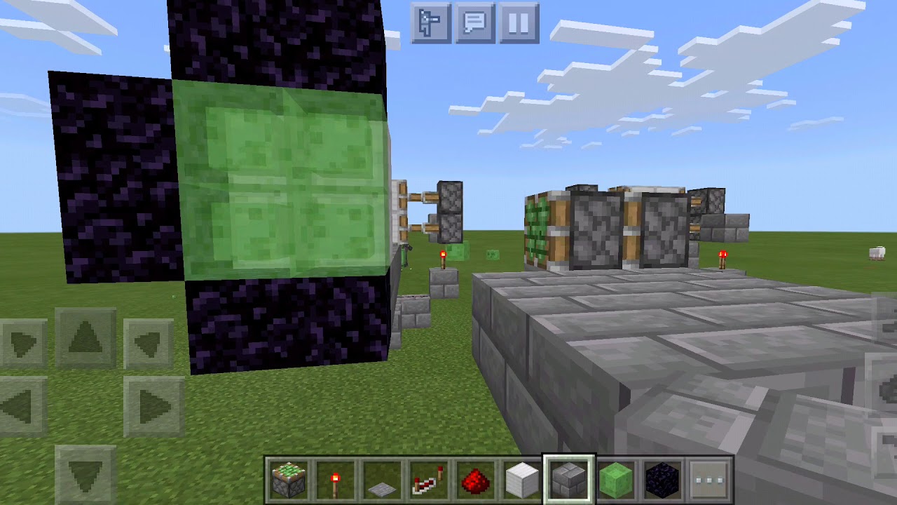 Insane easy 2X2 piston door bedrock - YouTube