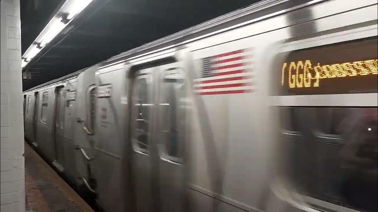 MTA New York City Subway: IND Crosstown Line: Court Sq Bound Siemens R160B (G) Train @ Hoyt St ...