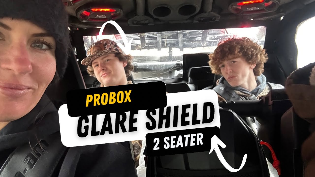 PROBOX Roof - Light Bar Glare Shield - 2 Seater - YouTube