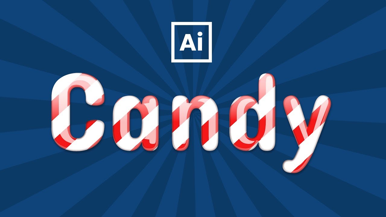 How to Design a Candy Text Effect in Adobe Illustrator - YouTube
