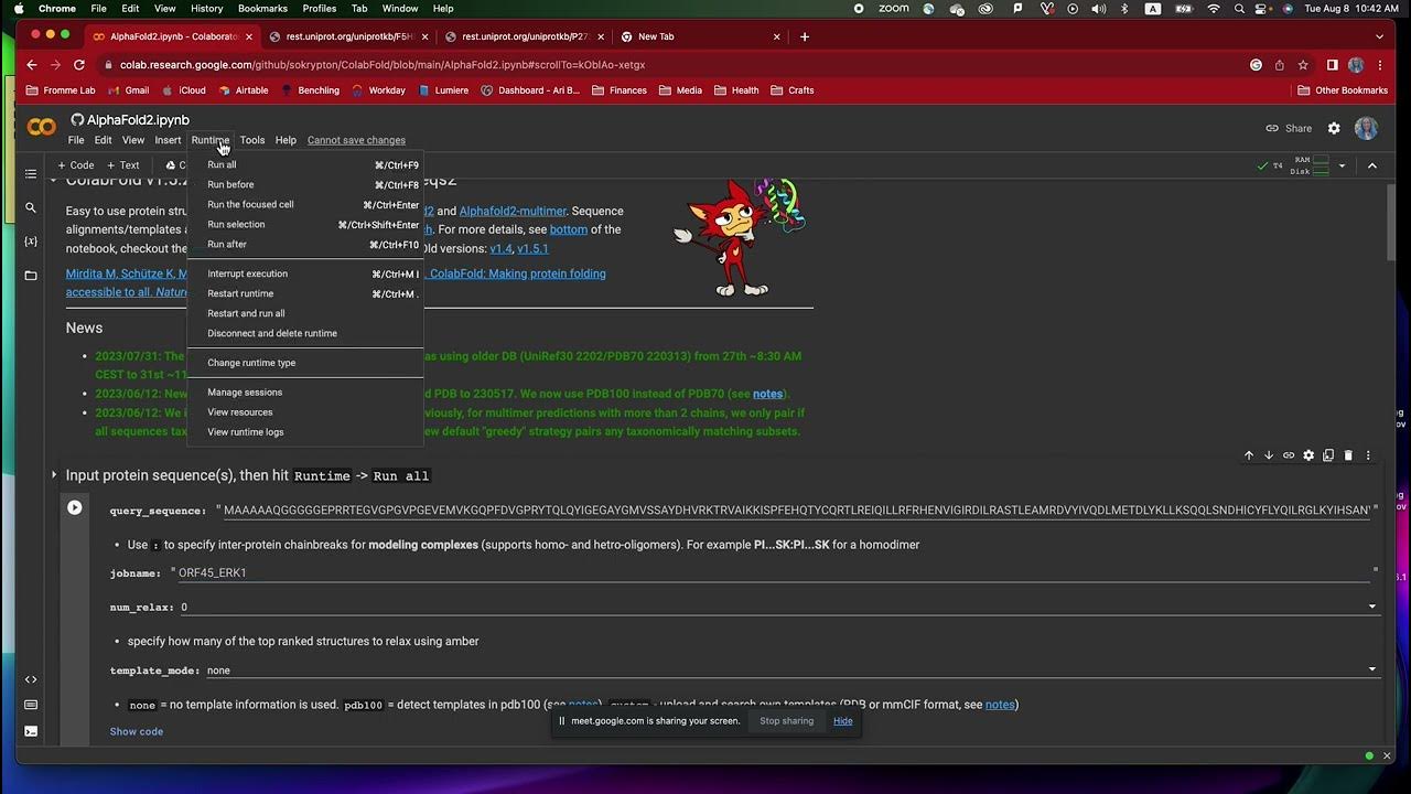 Google Colabfold Protein Complex Prediction Tutorial - YouTube