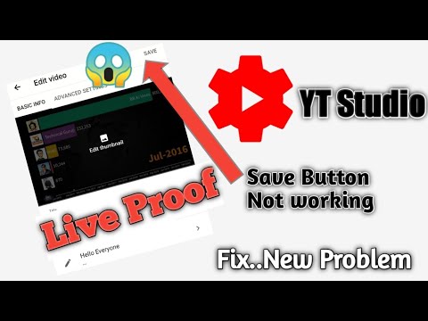 How To Fix YT Studio App Save Button Not Working Problem | Youtube New Thumbnail Save Prblm Slvd ...