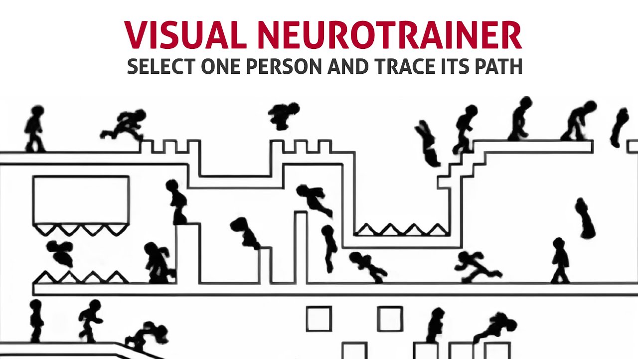 Visual Neurotrainer | Select one person and trace its path - YouTube