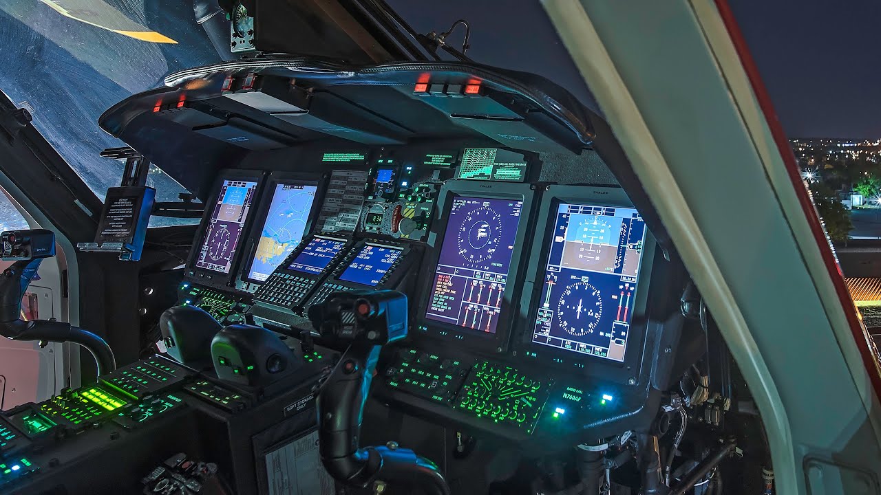 Sikorsky S-76D (Angel One) inside landing - YouTube