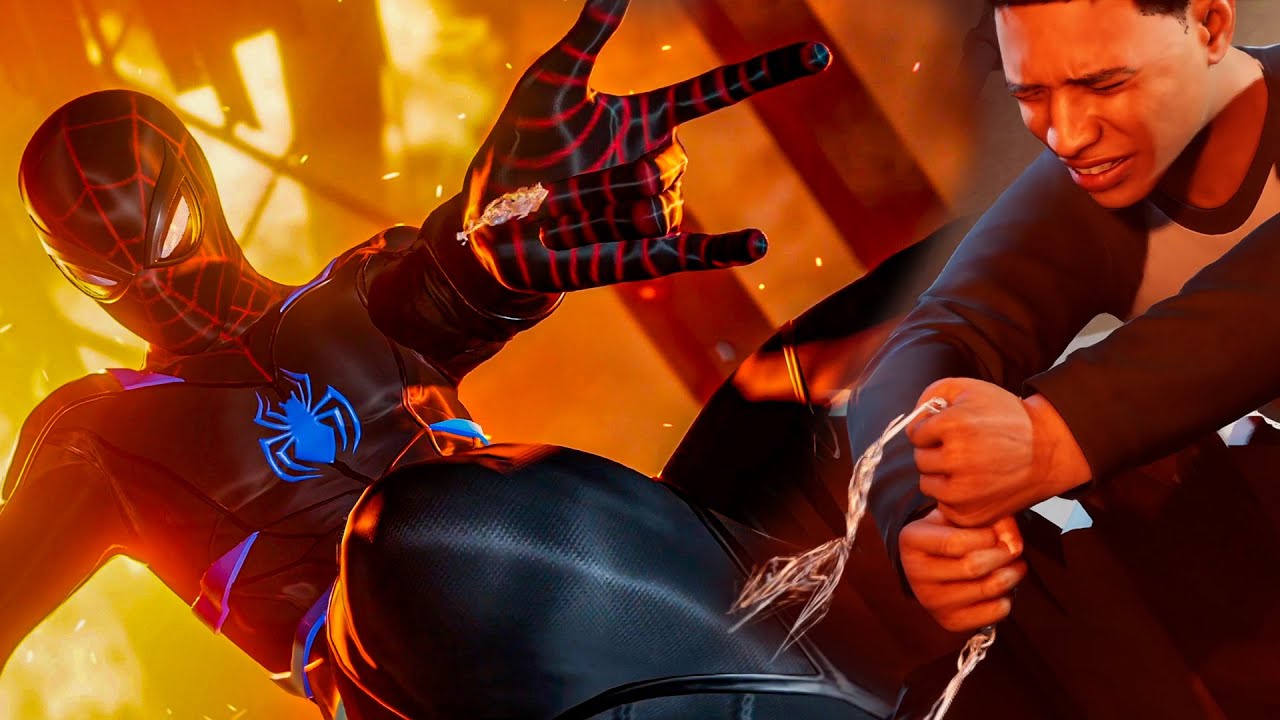 MILES MORALES SAVED SPIDER MAN FROM FIRE | Marvel's Spider man - 18 ...