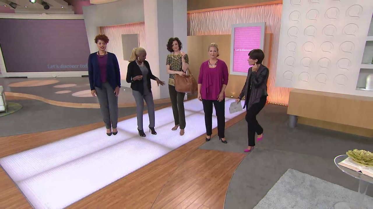 Women with Control Regular Pull-on Slim Leg Pants with Sharon Faetsch ...