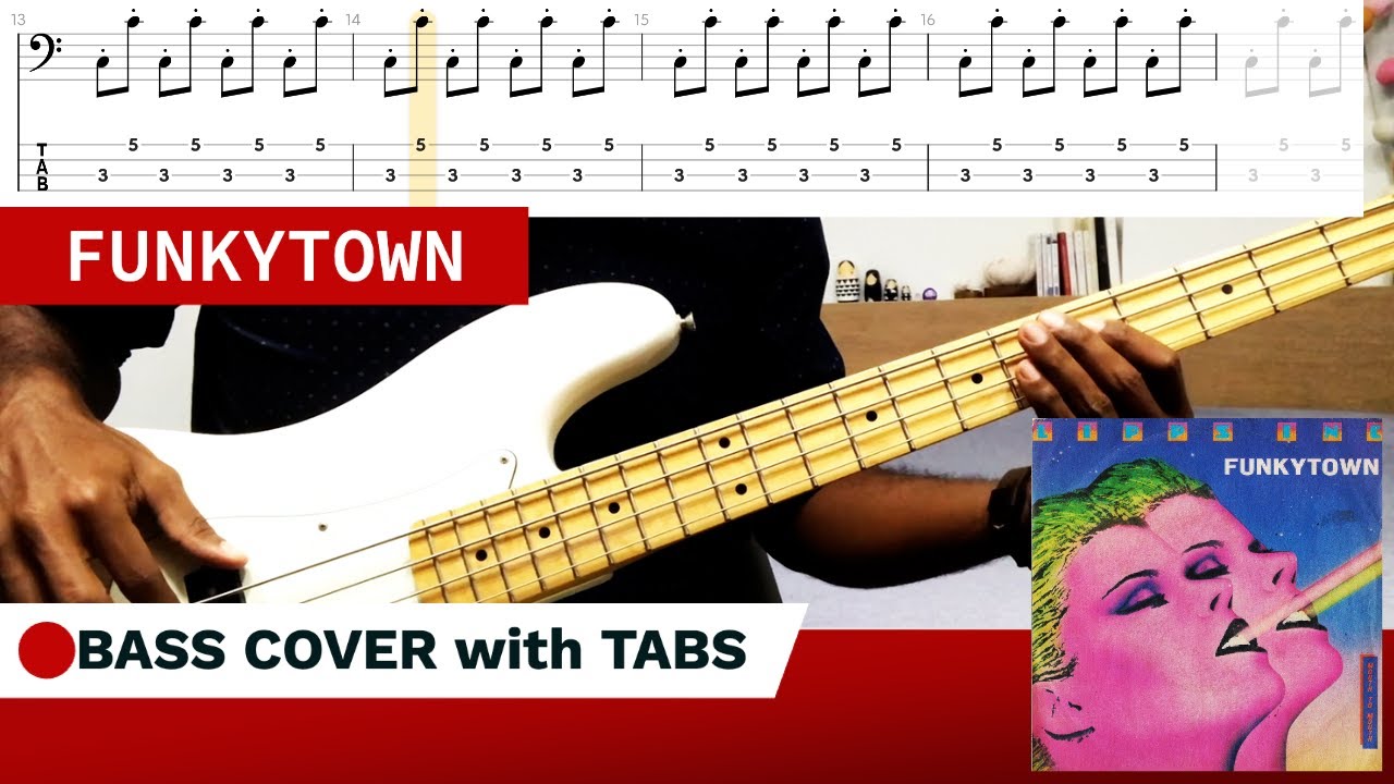 Funkytown - Lipps Inc. (BASS COVER + TABS) - YouTube