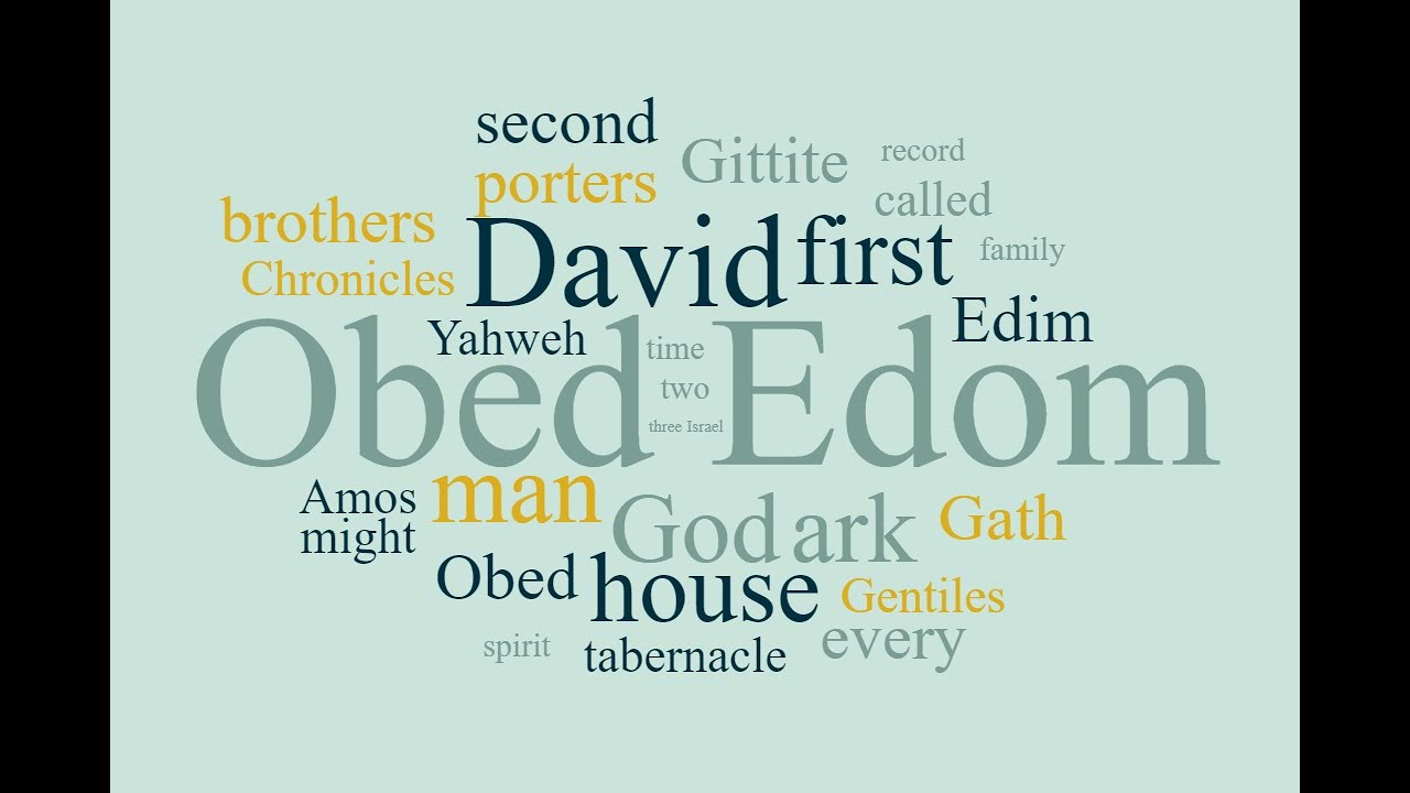 Obed Edom - The great Father of eight - YouTube