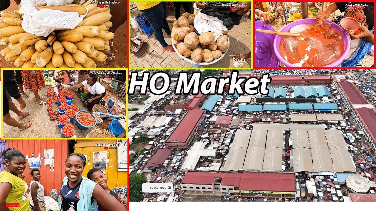 African village life !! Traditional Market in VOLTA REGION-HO !! local ...