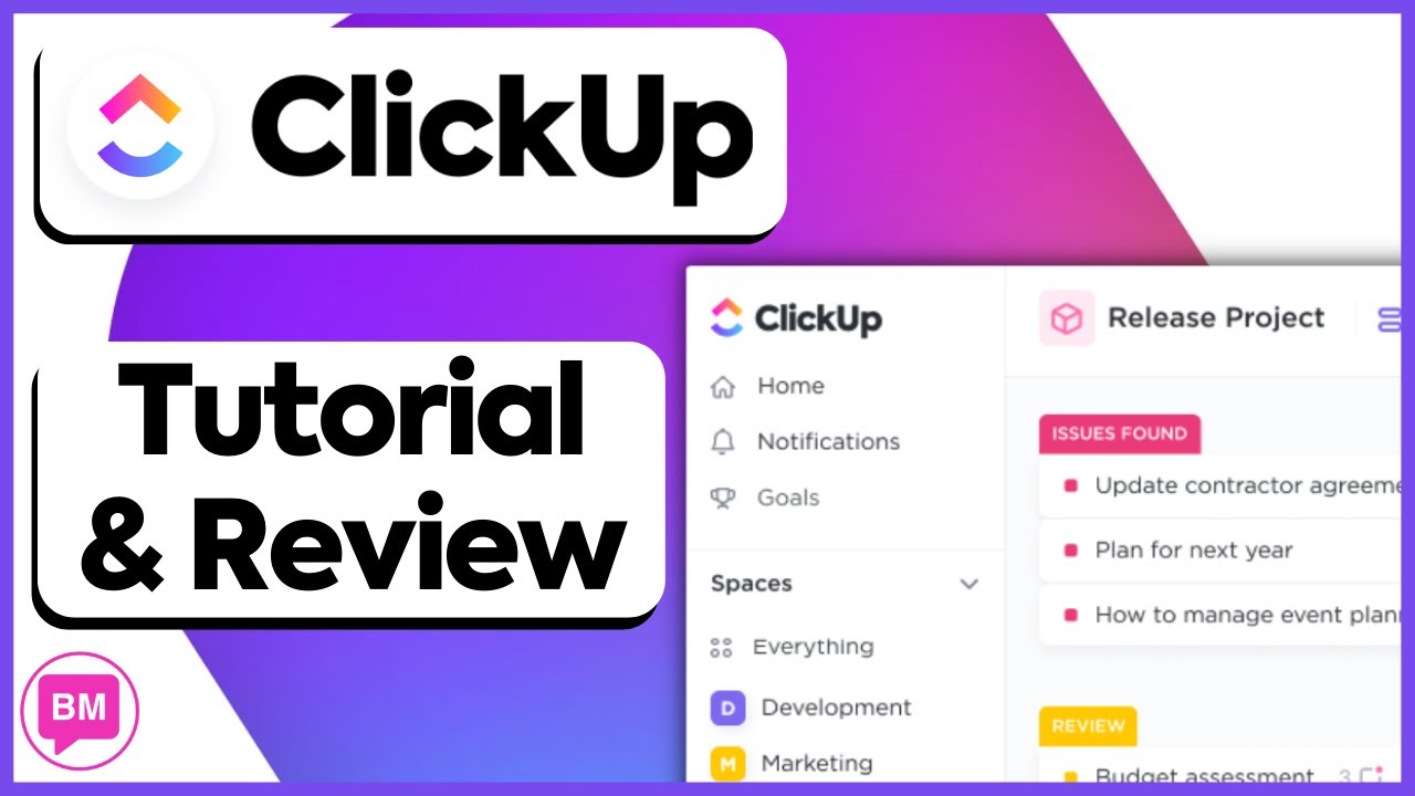 ClickUp TUTORIAL and REVIEW - CLICKUP Tutorial for BEGINNERS - YouTube