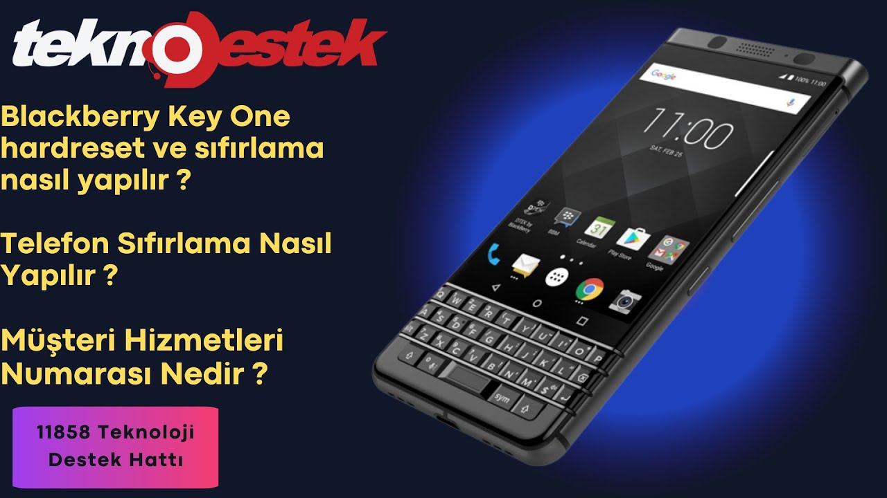Blackberry key one hardreset ve sıfırlama nasıl yapılır ? Telefon ...