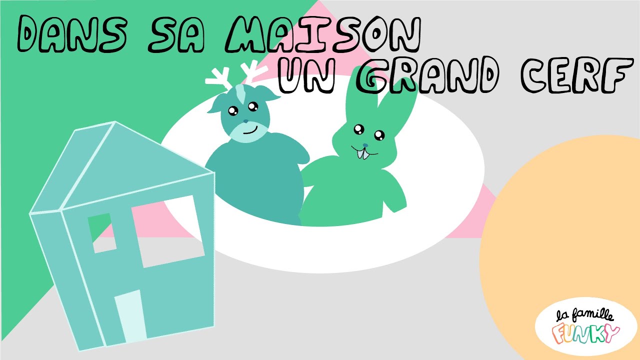 Dans sa maison un grand cerf - Comptine - YouTube