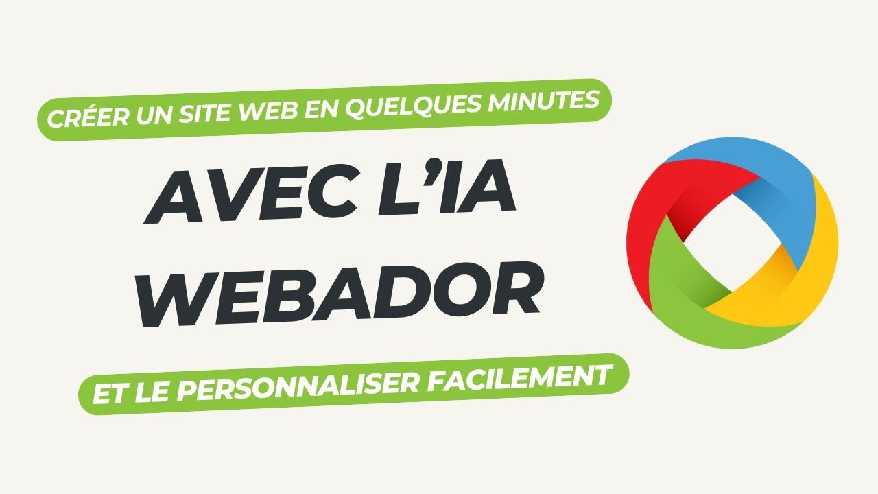 🎥 Créer un site Web avec l’IA Webador - YouTube