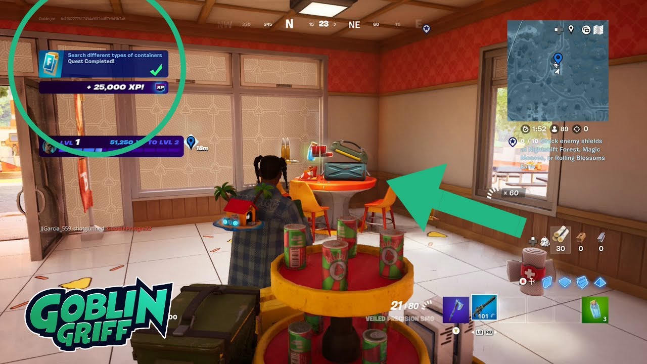 How to search different types of containers | Fortnite Chapter 6 Week 0 ...