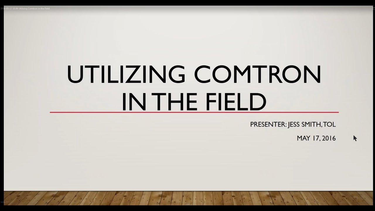 2016 05 17 10 06 Utilizing Comtron in the Field - YouTube