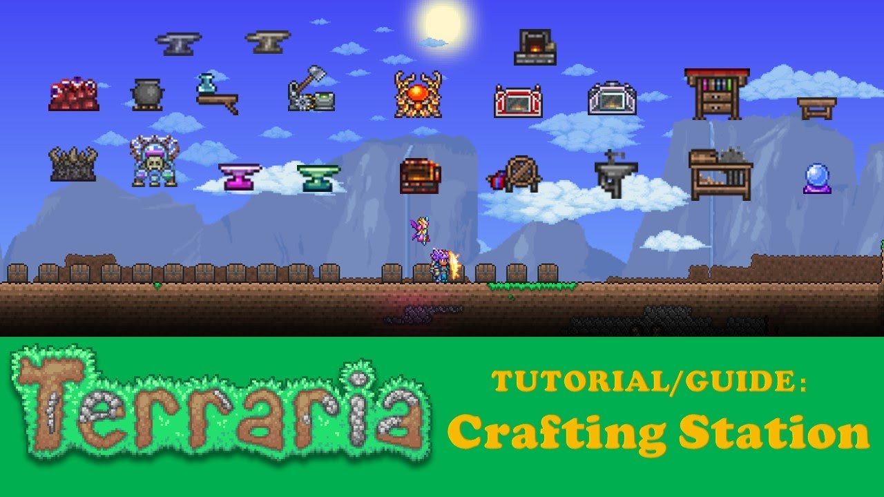 Tutorial/Guide/Cara: CRAFTING STATION | TERRARIA INDONESIA - YouTube
