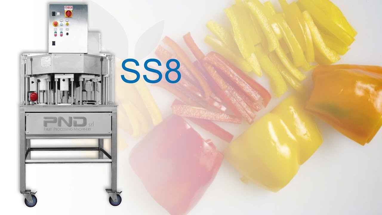 Coring and cutting machine for PEPPER mod. SS8 - YouTube