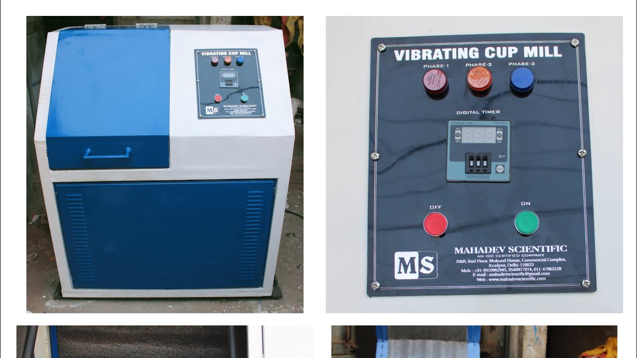 Vibrating cup mill for laboratory plants - YouTube