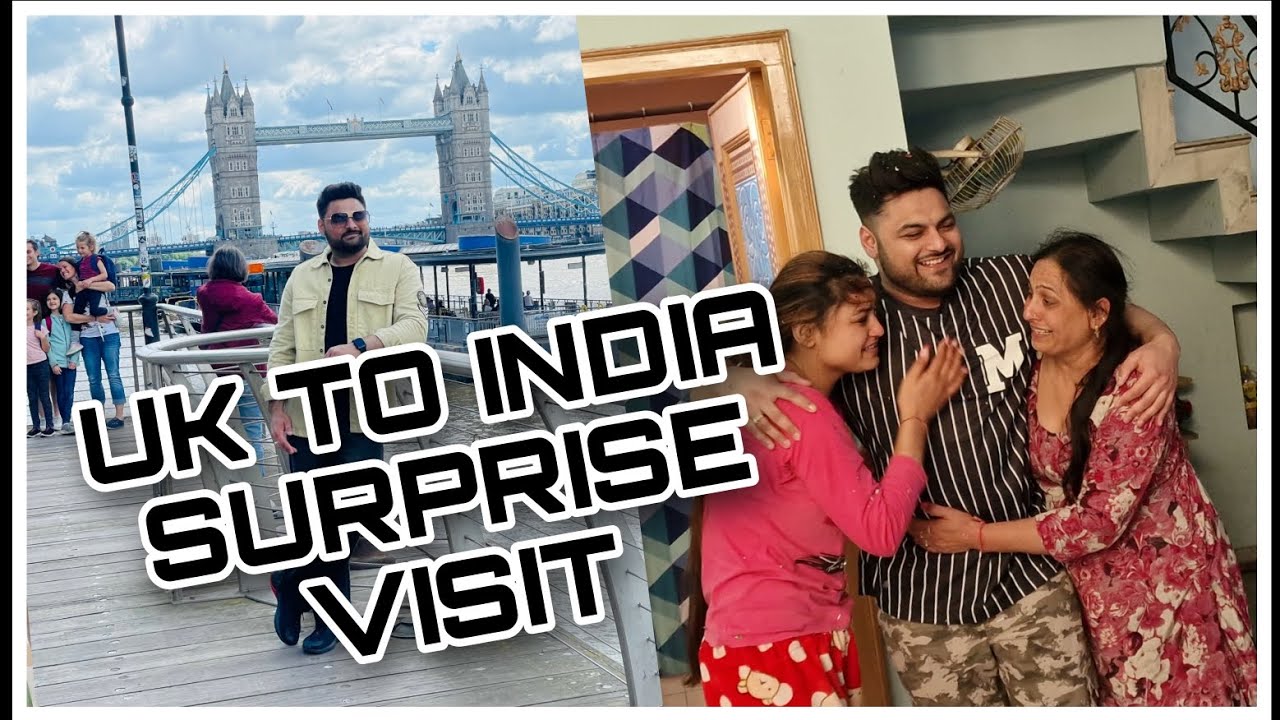UK 🇬🇧 To INDIA 🇮🇳, Surprise Visit, Emotional Moments & Family Reactions ...