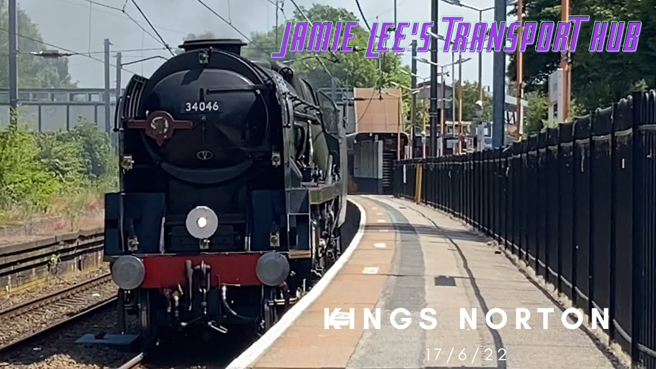 *Mega Rare* 34046 Braunton runs light through Kings Norton with no support coach - YouTube