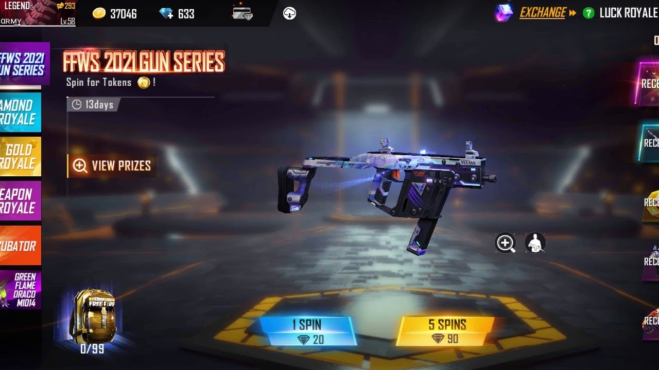 new Vector Gun skin In Free fire - YouTube