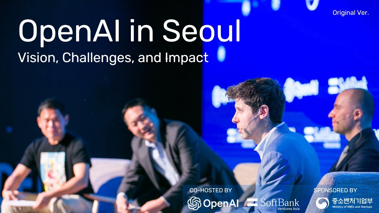 OpenAI Sam Altman & Greg Brockman: Fireside Chat in Seoul, Korea | SoftBank Ventures Asia - YouTube