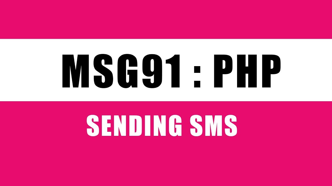MSG91: SMS API ! Send SMS in PHP - YouTube