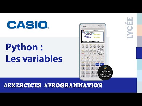 Exercice PYTHON : Les variables avec la calculatrice CASIO Graph 90+E ...