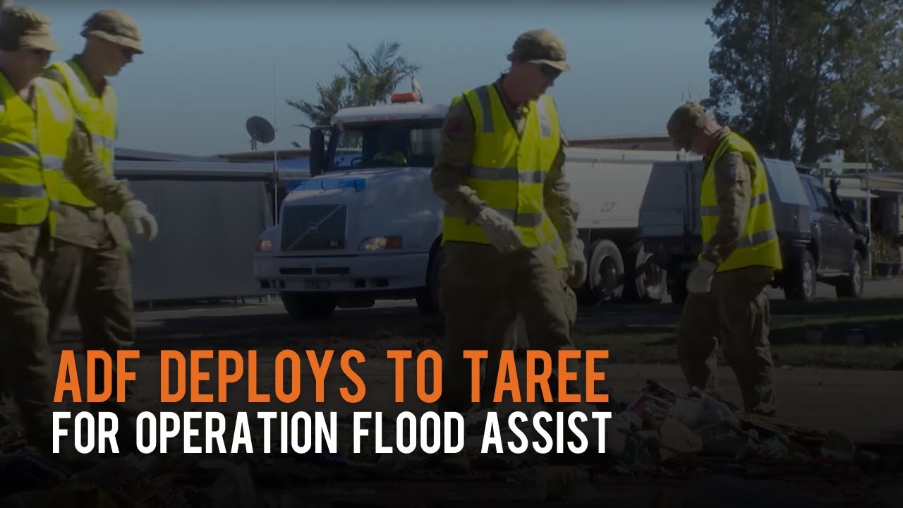 ADF deploys to Taree for Operation Flood Assist - YouTube